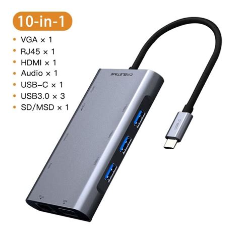 CABLETIME In Multi USB Docking Hub สำหรบแลปทอป Usb C Hub Dock HDMI K Hz RJ Mbps