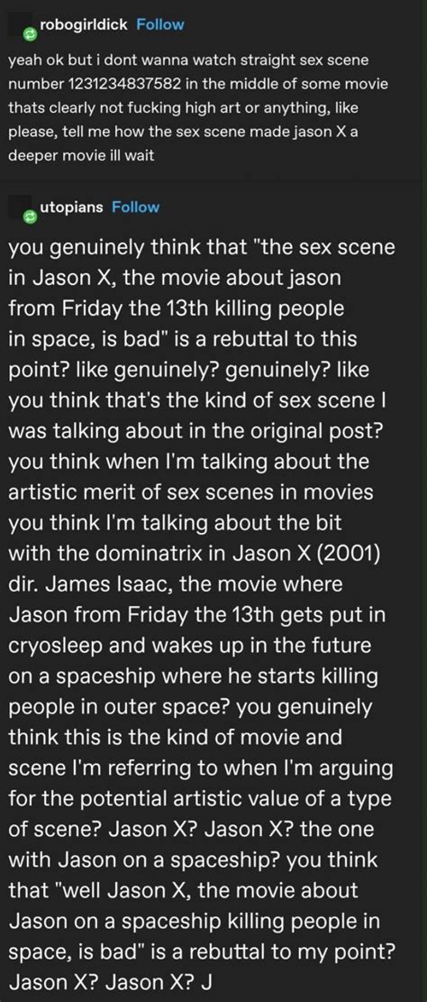 The Sex Scene In Jason X Is Absolutely Necessary R Hdtgm
