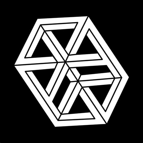 Optical Illusion Shape Linear Infinite Object Abstract Eternal Geometric Figure Impossible