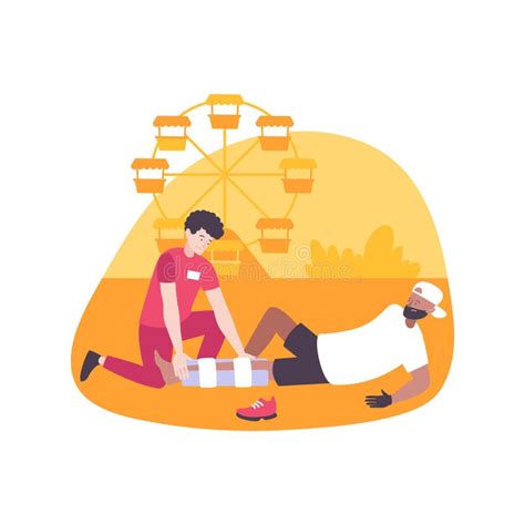 First Aid Amusement Composition Stock Illustration Illustration Of