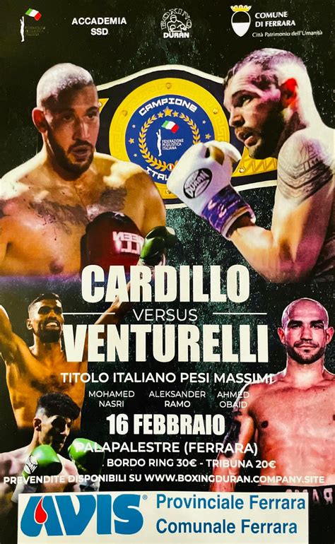 10 Giorni Alla Sfida Cardillo Vs Venturelli Per Il Titolo Italiano