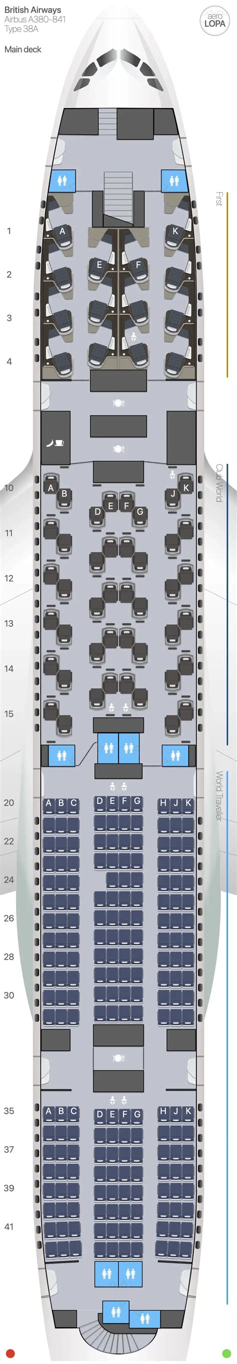 Ba Airbus A380 800 2013 Cabin Iteration Seat Map Aerolopa