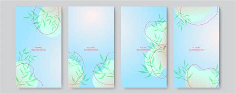 다채로운 그라데이션 꽃과 기하학적 요소가있는 트렌디 한 추상적 인 포스트 스토리 아트 템플릿 소셜 미디어 게시물 모바일 앱 배너