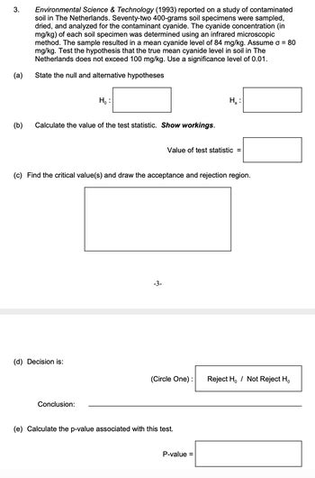 Answered 3 A B Environmental Science And Technology 1993 Reported