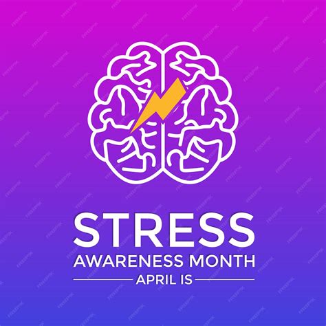 Premium Vector Stress Awareness Month Holiday Concept Banner Poster