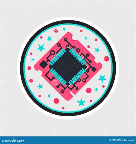 Computer Processor Chip Stock Illustration Illustration Of Device