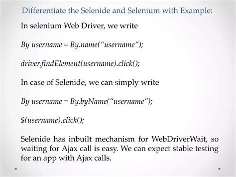 Selenide Vs Selenium The War Of Technologies Pptx Web Development Internet
