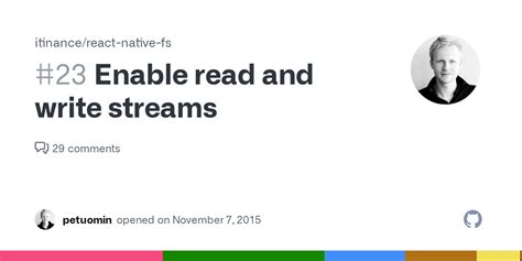 Enable Read And Write Streams · Issue 23 · Itinancereact Native Fs