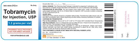 Tobramycin Fda Prescribing Information Side Effects And Uses