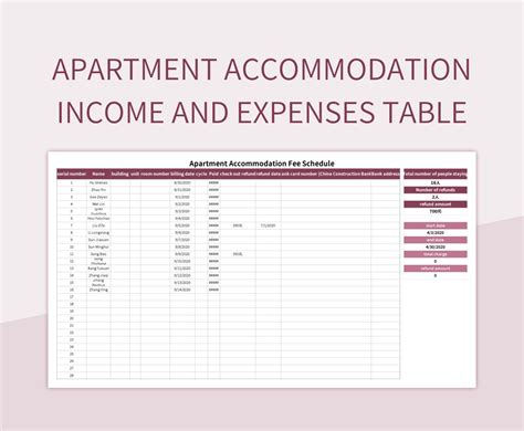 University Student Accommodation Application Form Excel Template And