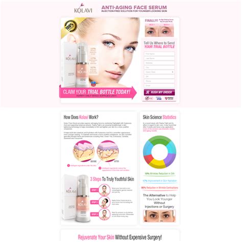 Designs Cosmetic Landing Page Landing Page Design Contest