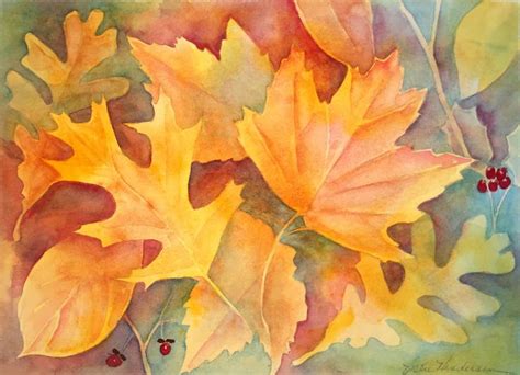 Fall Leaves Of Watercolor