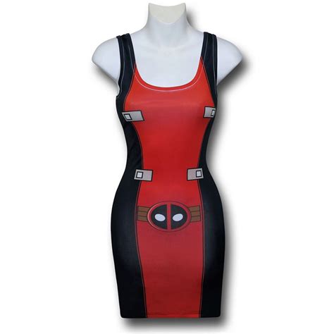 Deadpool Costume Sublimated Stretch Fit Tank Dress
