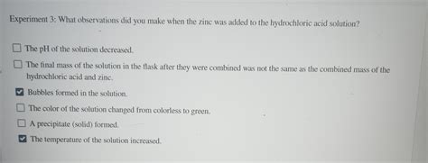 Solved Experiment 3 What Observation Did You Make When The