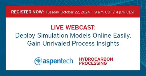 🌐is Deploying Process Simulation Models Online Easy 🚀 Join Experts From Aspen Technology For An