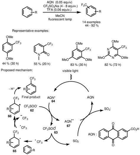 Scheme 15 Visible Light Driven Aqn Catalyzed Trifluoromethylation Of Download Scientific