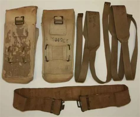 A Good Lightly Used Part 37 Pattern Webbing Set 1940 Dated Mkii Ammo In Webbing
