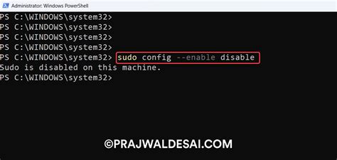 How To Enable Or Disable Sudo For Windows 11