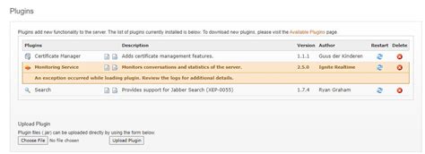Archiving Tab Is Missing In Openfire Admin Console Openfire Plugins