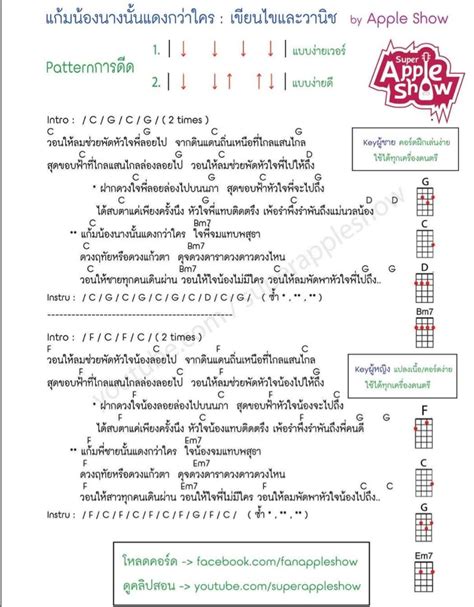ปักพินโดย Xcchk ใน Music คอร์ดอูคูเลเล่ หนังสือเพลง อูคูเลเล่