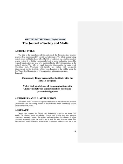 Aturan And Template Penulisan Naskah Jsm 2020 Pdf Police Officer Reserved Word