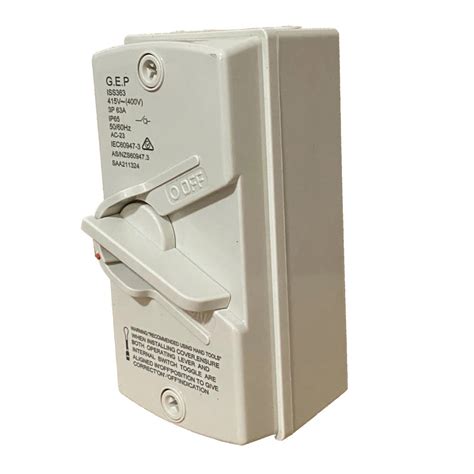 3 Pole Weatherproof Isolator Switch 63Amp SAA Krona