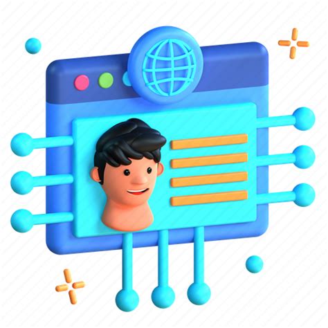 Digital Identity User Profile 3d Illustration Download On Iconfinder