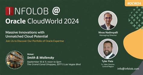 Infolob On Linkedin Oraclecloudworld Oraclesolutions Ocw24 Cloudworld24 Apps Infra…