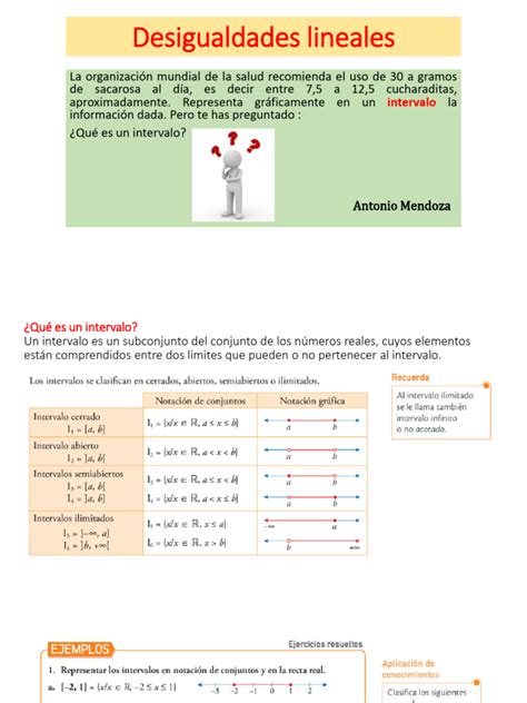 Desigualdades Lineales Pdf