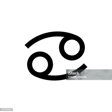 암 조디악 기호 아이콘입니다 점성술의 12 가지 상징 중 하나 0명에 대한 스톡 벡터 아트 및 기타 이미지 0명 검은색 게자리 Istock