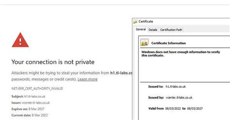 replaced vmca certificate but still getting privacy error vmware