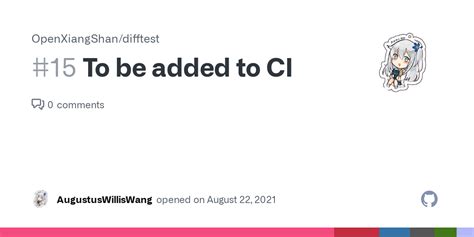 To Be Added To Ci Issue Openxiangshan Difftest Github