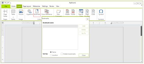Bookmarks Winforms Richtexteditor Control Telerik Ui For Winforms