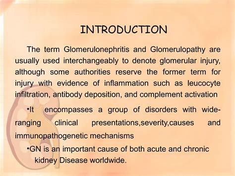 Pathogenesis Of Glomerulonephritis Ppt