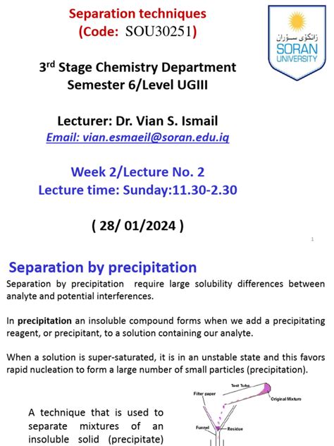 Vsi 2nd Lecture Theory 2023 Separ Pdf Solubility Acid