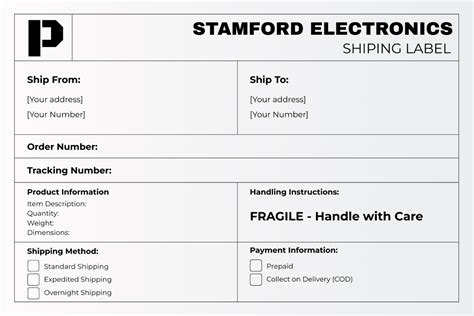 Free Simple Shipping Label Template To Edit Online