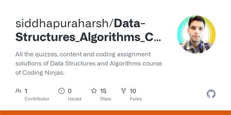 Github Siddhapuraharshdata Structuresalgorithmscoding Ninjasfull Course All The Quizzes