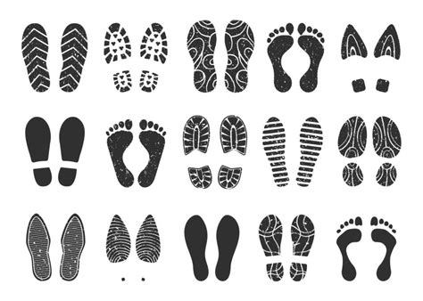 Shoe Print Vector Art Icons And Graphics For Free Download