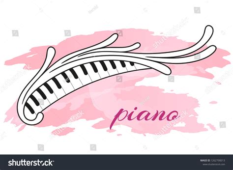 Musical Instruments Pattern Curls Icon Piano Stock Vector Royalty Free