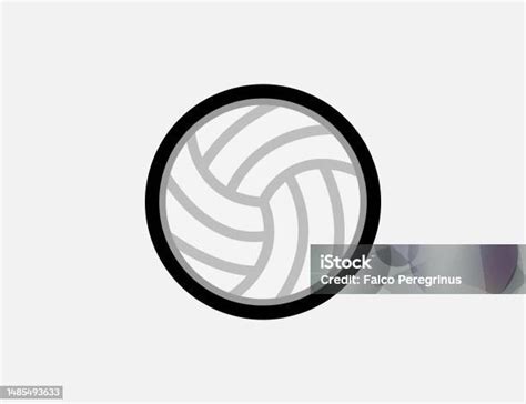 배구 공 벡터 아이콘입니다 배구 공 격리 그림 기호 Volleyball Tournament에 대한 스톡 벡터 아트 및 기타