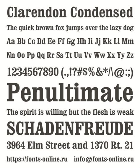 Clarendon Lettertype