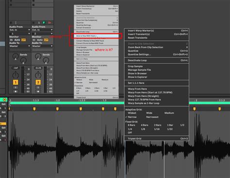 Help Where S The Slice To New MIDI Track Button I M On Live 10 Intro R Ableton