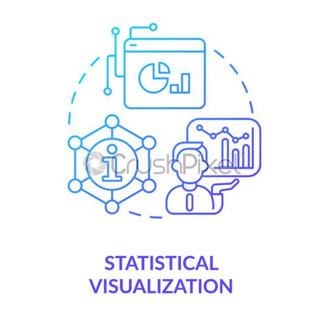 Statistical Visualization Blue Gradient Concept Icon Stock Vector