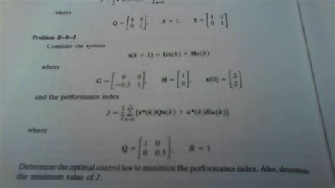Quadratic Optimal Control Systems Objective
