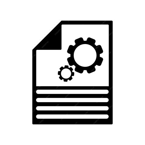 Premium Vector Document File Configuration Icon Black Vector Graphics