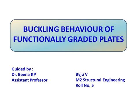Analysis Of Buckling Behaviour Of Functionally Graded Plates Pdf