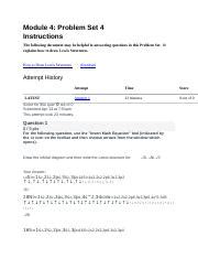 Module 4 Problem Set 4 Docx Module 4 Problem Set 4 Instructions The Following Document May Be