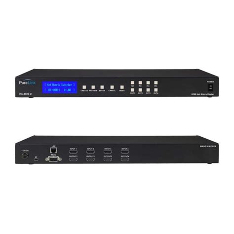 Limited Quantities 4x4 Ultra HD 4K HDMI Matrix Switcher PureLink AV