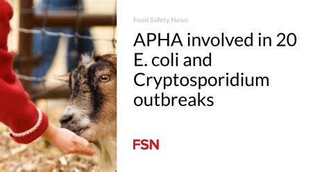 Apha Involved In 20 E Coli And Cryptosporidium Outbreaks Food Safety