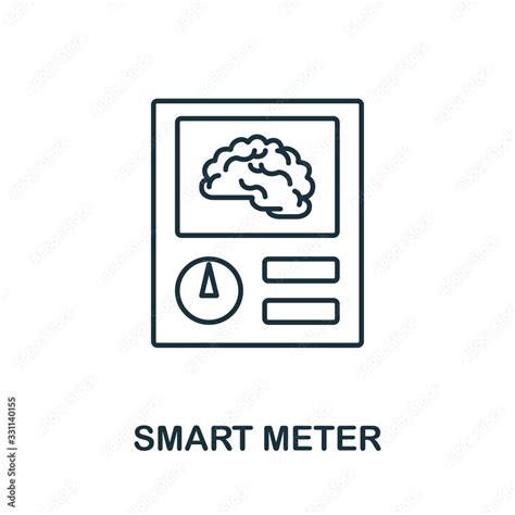 Smart Meter Icon From Iot Collection Simple Line Smart Meter Icon For Templates Web Design And